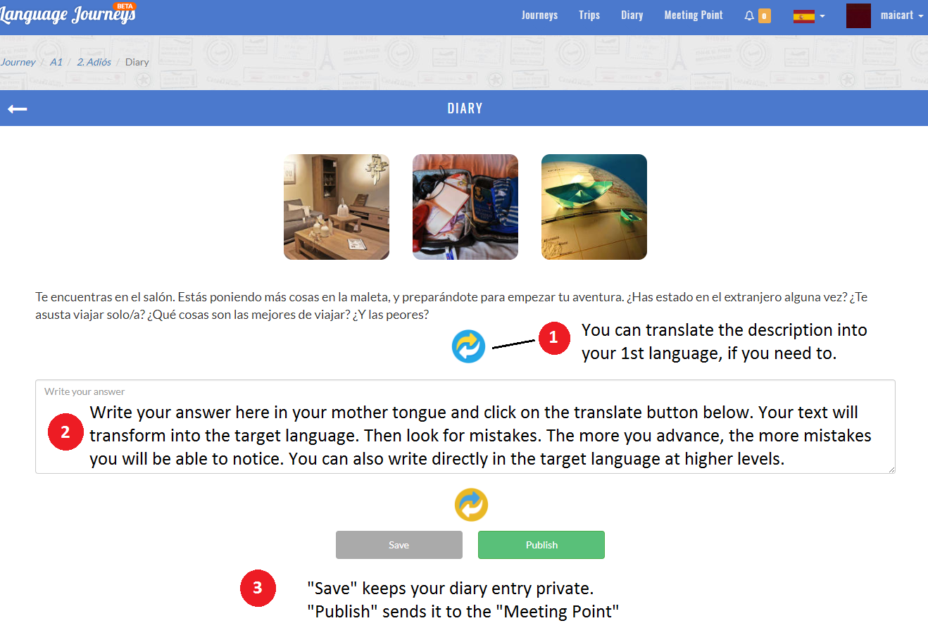 diary tutorial - Language Journeys Blog